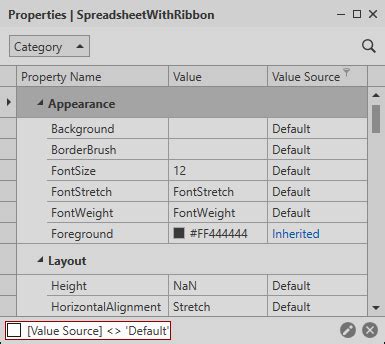 Properties Window Wpf Theme Designer Devexpress Documentation