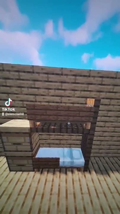Jak Zbudować ładne łóżko W Minecraft Tiktok Shorts Short Minecraft