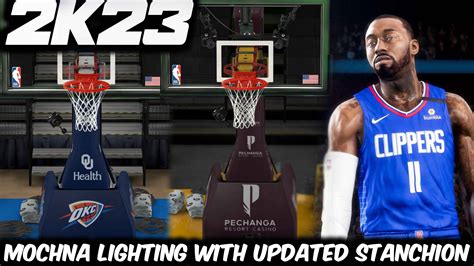 NBA 2K23 Mochna Clutch Time Arena Lighting With Updated Stanchions From