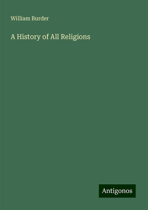 Burder W History Of All Religions William Burder Buch Jpc De