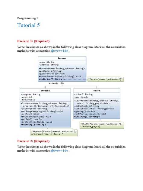 tutorial 5 1 pdf inheritance object oriented programming