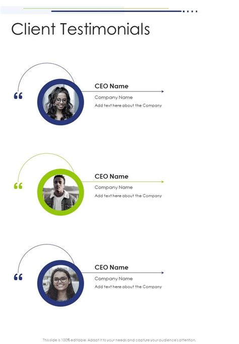 Client Testimonials Marketing Strategy Proposal One Pager Sample