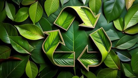 Premium Photo Group Of Green Leaves Surrounding Recycle