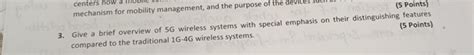 Solved Give A Brief Overview Of Gwireless Systems With Chegg