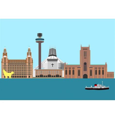 Liverpool Contemporary Skyline Print Buy Online Today Utility Design Uk