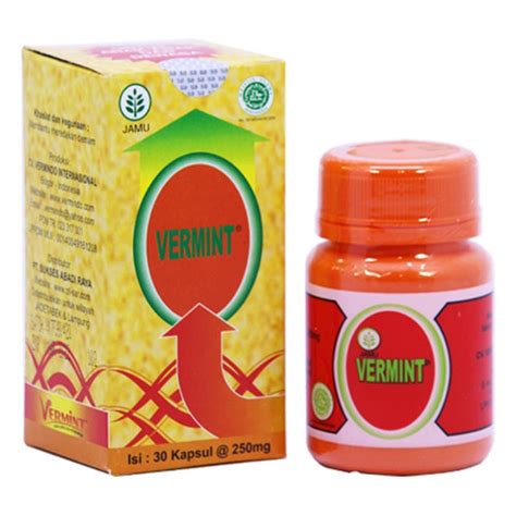 Jual Vermint 12 Kapsul 30 Kapsul Kapsul Cacing Obat Tipes Demam