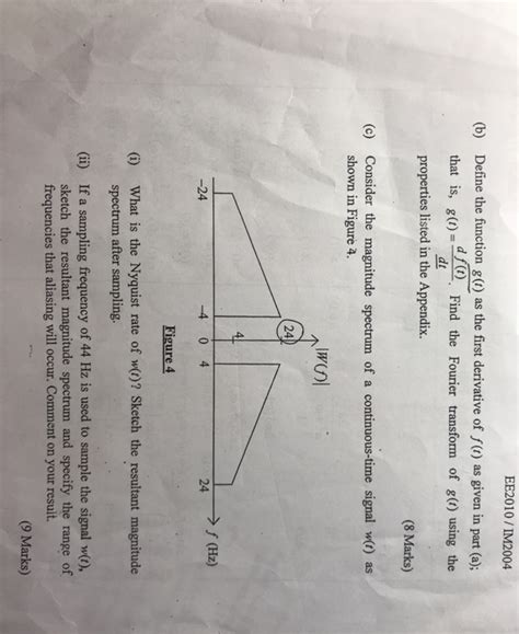 solved 4 a consider a continuous time signal given by