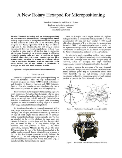 PDF A New Rotary Hexapod For Micropositioning