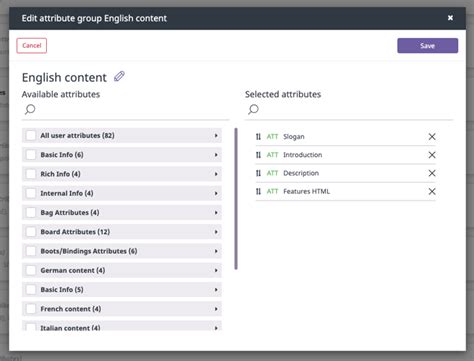 creating and managing product attribute groups