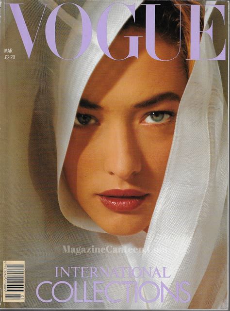 Vogue Magazine March 1989 Tatjana Patitz Magazine Canteen