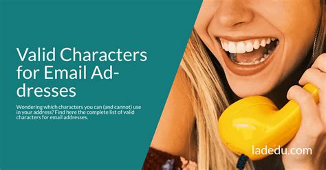 Characters And Symbols Allowed In An Email Address La De Du