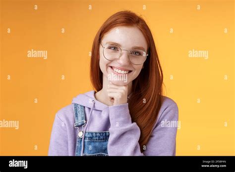 Creative Outgoing Young Charismatic Redhead Female Coworker Discuss