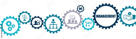Management Skills Banner Vector Illustration With The Icons Of