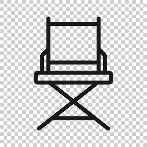 Premium Vector Director Chair Icon In Flat Style Producer Seat Vector