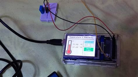 Tft Touchscreen Read Temperature And Humidity By Arduino Mega By Sensor