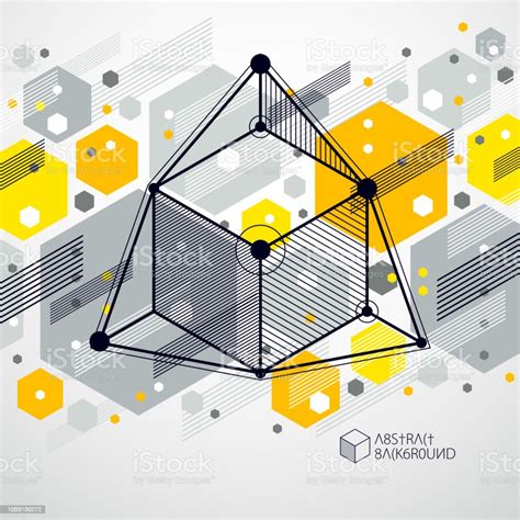 벡터 최소한의 기하학적 추상 3d 노란색 구성 미래의 스타일 현대 기하학적 구성 서식 파일 및 레이아웃으로 사용할 수 있습니다 0명에 대한 스톡 벡터 아트 및 기타 이미지