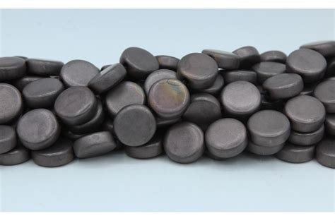 Hematite 10mm Coin Shape Brown 40cm Strand Bead Trimming