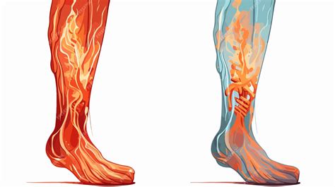 Achilles Tendon Normal Vs Inflamed Medical Comparison Image Premium Ai Generated Vector