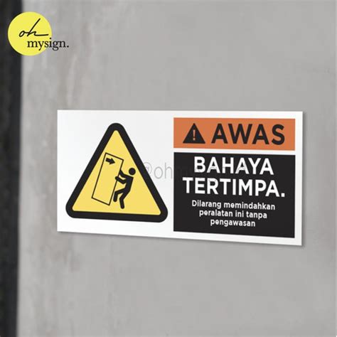 Jual Sign Safety K3 Akrilk Plat Rambu Safety Signage Papan Peringatan