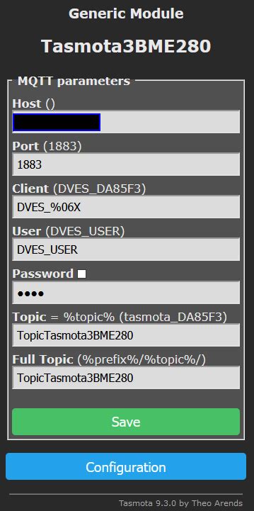 display of values in oh3 from bme280 via mqtt fails also tasmota
