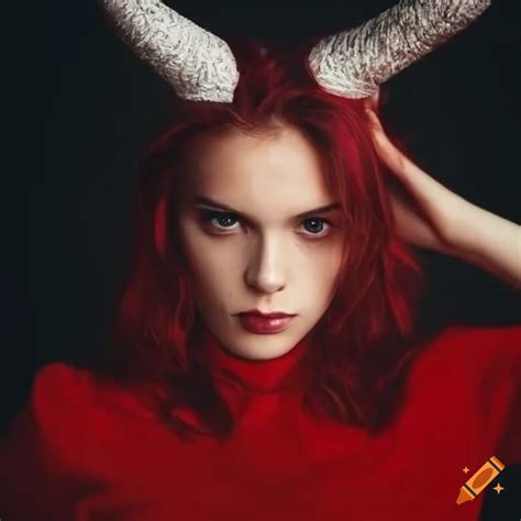 Cosplay Of A Woman With Bull Horns And Cow Ears On Craiyon