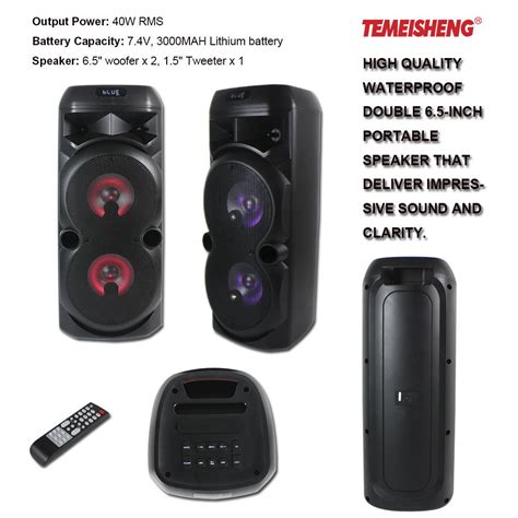 High Quality Ipx4 Waterproof Blue Tooth Portable Speaker With Big Sound
