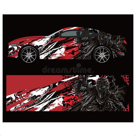 Car Livery Vector Abstract Explosion With Grunge Stock Vector