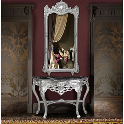 Grand Baroque Mirror Silvered Rectangular