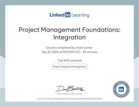 Vivek Kumar On Linkedin Certificate Of Completion
