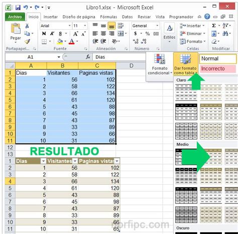 Como Poner Formato De Tabla En Excel Image To U