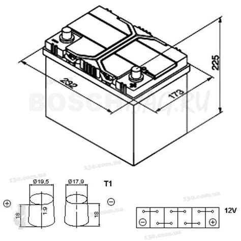 Автомобильный аккумулятор BOSCH S4 024 0092S40240 60 Ач (A/h) обратная ...