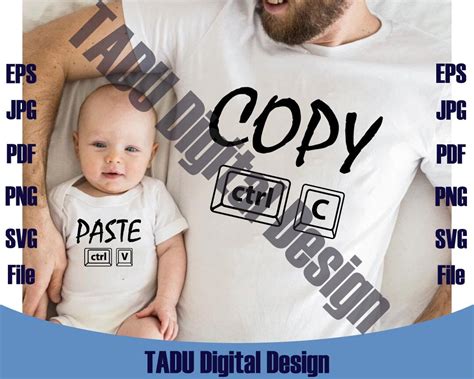 Ctrl C Ctrl V Svg Copy Paste Svg Father And Baby Matching Svg Funny Dad