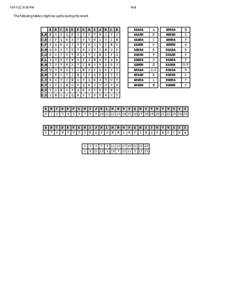 Codebusters Ref 2023 Note 101122 605 Pm Test The Following