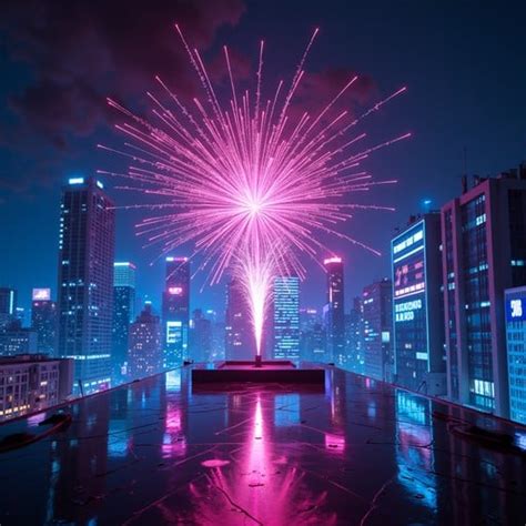 Free Neon City Explosion Image Download At Stockcake