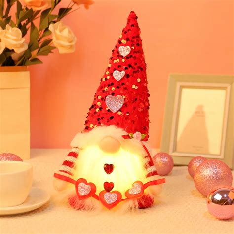 Eguobalx Valentine S Day Gnome Tree Topper With Top Hat Tree Topper