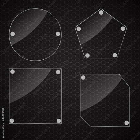 Realistic Glass Frames Vector Illustration Stock Vector Adobe Stock