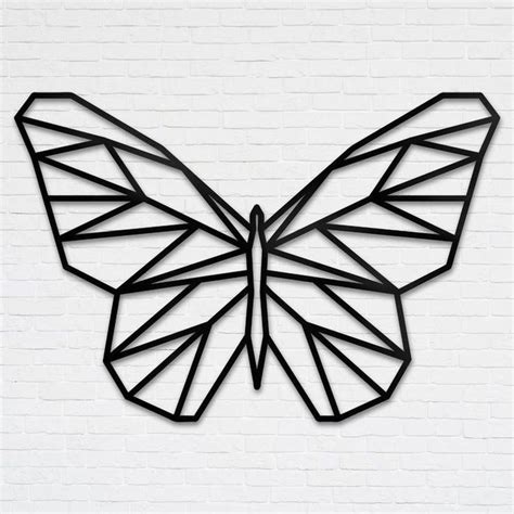 Pin By Waliid On تصميم Stick Art Butterfly Wall Art Geometric Drawing