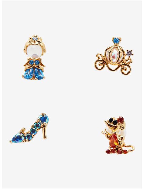 Disney X Girls Crew Cinderella Icons Mix And Match Earring Set Boxlunch