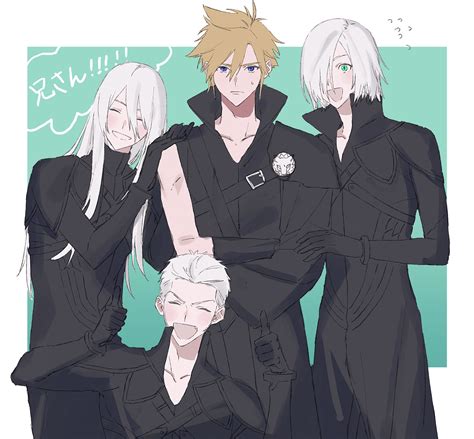 Cloud Strife Kadaj Yazoo And Loz Final Fantasy And 2 More Drawn By