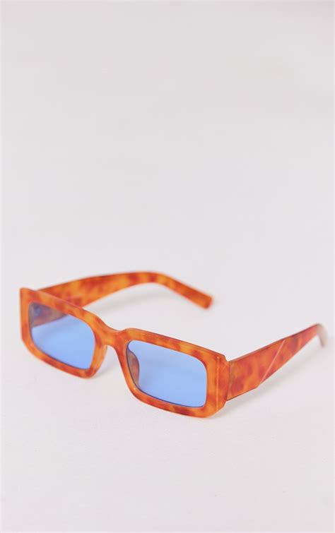 Orange Tort Rectangular Sunglasses Accessories Prettylittlething