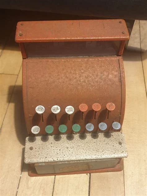 Vintage 1950s Codeg Metal Cash Register Till Retro Toy Made In England
