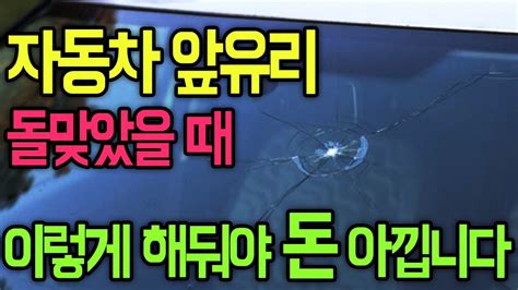 자동차 앞유리 손상시 대처방법 완벽 정리 Youtube