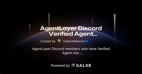 Agentlayer Discord Verified Agent Credential Galxe