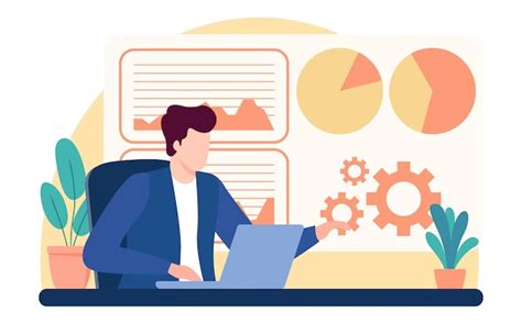 Premium Vector Office Workers Analyzing And Researching Business Data