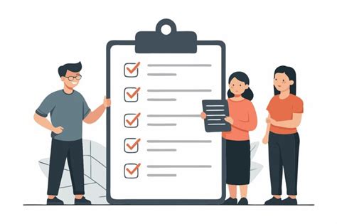 팀 체크리스트 개념 설명 직원 체크 작업 목록 프리미엄 Ai 생성 이미지