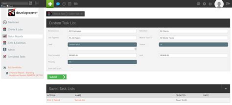 Custom Task List Currenttrack
