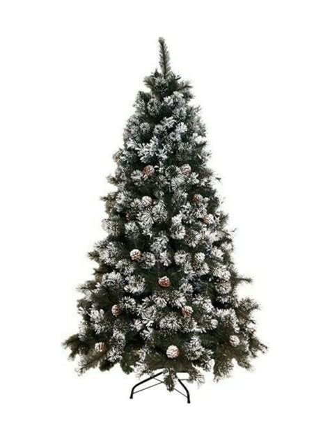 Χριστουγεννιάτικο Δέντρο Χιονισμένο με Κουκουνάρια Πράσινο Χιονισμένο 180εκ 98262 1 Skroutz Gr