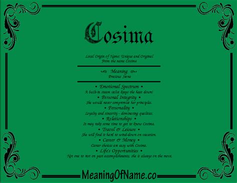 Cosima Meaning Of Name