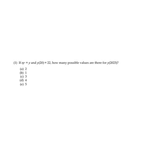 Solved If Xy Y And Y How Many Possible Chegg