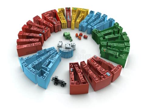 Circular Cityscape A 3d Model Of Urban Development Stock Illustration Illustration Of